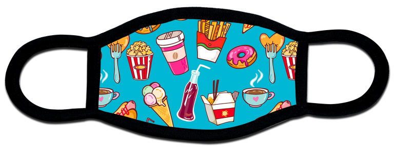Protective Face Mask -Cartoon Food Custom Design